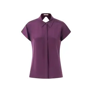 EMMA WALLACE Fleur Sleeveless Silk Blouse - Purple