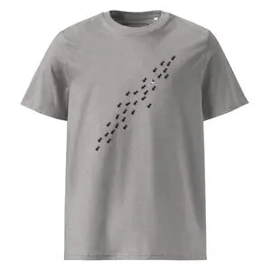 ANCHOR & CREW Heather Ants Where's William Going? Organic Cotton T-shirt - Grey