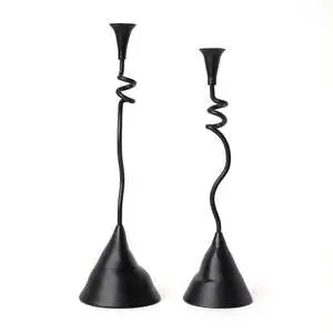 HOUSE OF REVELRY Winding Taper Candle Holders Set - Black