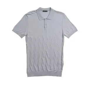 EIGHT X Argyle Solid Knit Polo Light - Blue