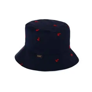 SIBI HATS Marine Embroidered Bucket Hat - Blue