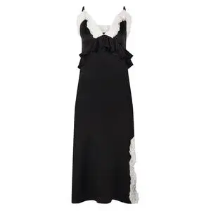 LISA THE LABEL Rosie Slip Dress In Noire - Black