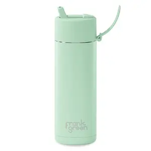 FRANK GREEN 20oz Stainless Steel Ceramic Reusable Bottle Mint Gelato With Flip Straw Lid - Green
