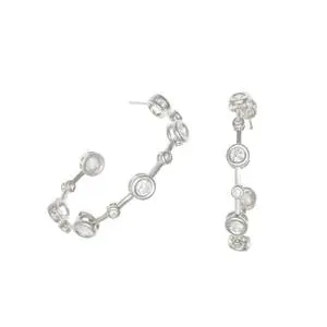 SHABELLA NYC Luxe Hoops - Silver