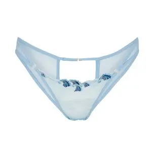 EMPRESS MIMI Siren Song Embroidered Tanga - Blue