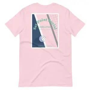 ANCHOR & CREW Cotton Set Point Social Volleyball Club League Organic Cotton T-shirt - Pink