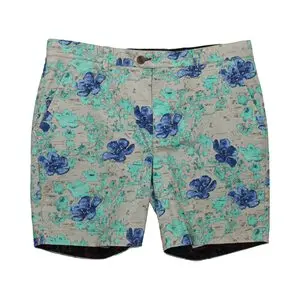 LORDS OF HARLECH Printed Flat-front Stretch Cotton Shorts