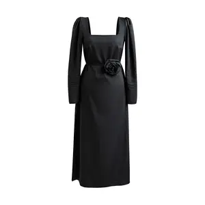 RAINSISTERS Backless Dress: Dark Muse - Black