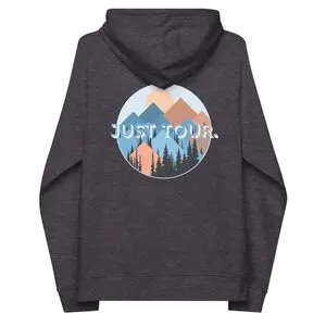 ANCHOR & CREW Charcoal Melange Just Tour. Seeker Organic Cotton Raglan Hoodie - Grey