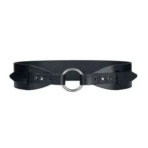 HAUTE CUIR Haela Waist Leather Belt - Black