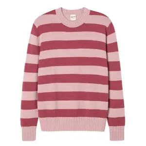 SALTS CASHMERE Lofty Knit Crew Neck Sweater Rose & Blush - Pink