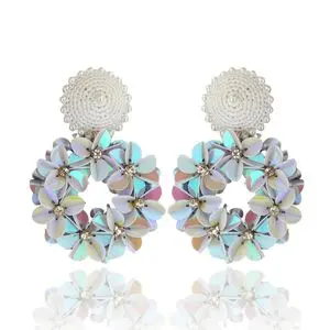 PINAR OZEVLAT Petite Yasmine Hoops - Blue