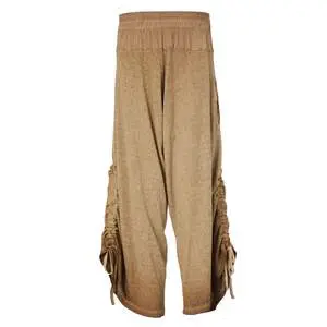 ZHENABIA Neutrals Duo Salvar Desert Sand Boho Harem Pants - Brown