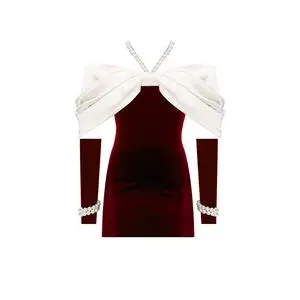 NUR KARAATA Lady Of Thrones Mini Dress - Red
