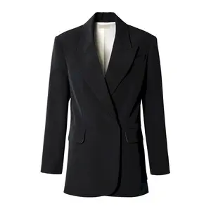 AGGI BY HALEWSKI Blair Neutral Oversized Blazer - Black