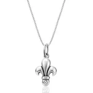 UNALOE Sterling Fleur De Lis Pendant Necklace - Silver