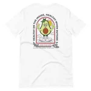 ANCHOR & CREW Ripe Avocado Dial-a-local Organic Cotton T-shirt - White