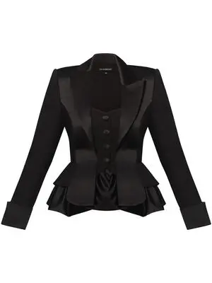 TIA DORRAINE Deconstructed Tailored Blazer - Black