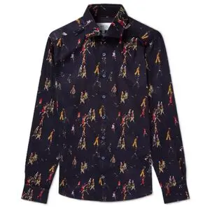 BLAKE MILL Lowry: Going To Work Shirt Navy - Blue
