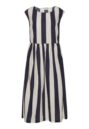 GROBUND Mathilde Dress The One With Canopy-stripes - Blue
