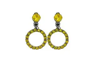 VICKISARGE The Small Hoop Earrings In Platinum - Pierced Yellow