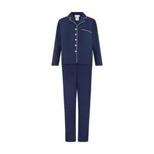 LULA-RU Cotton Pyjamas Navy - Blue