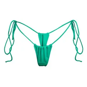 MINIMALE ANIMALE Sanctuary Tassel Thong Bikini Bottom Jungle - Green