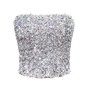 RIVIERA SOIRÉE Poppy Sequins Strapless Top