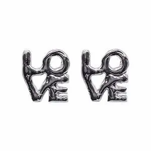 MOCA JEWELLERY Love + Love Earrings Sterling - Silver