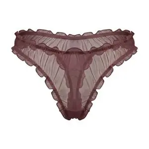 ALEVY STUDIOS The Ruffle Thong - Brown