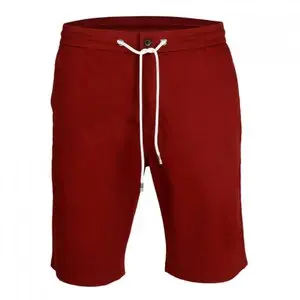 DAVID WEJ Plain Drawstring Shorts – Rust