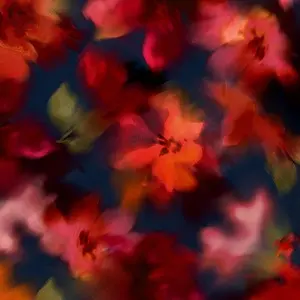 ALIE STREET LONDON Minerva Silk Wool Scarf Midnight Ember - Blue/orange/red