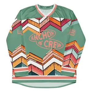 ANCHOR & CREW Vibrant Motif Recycled Fabric Hockey Jersey
