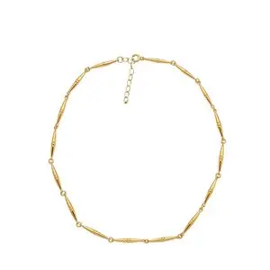 LINYA JEWELLERY Cylinder Bar Chain Necklace - Gold