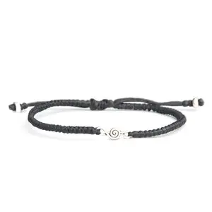 HARBOUR UK Treble Clef Bracelet For Handmade Rope & Sterling Silver Melody