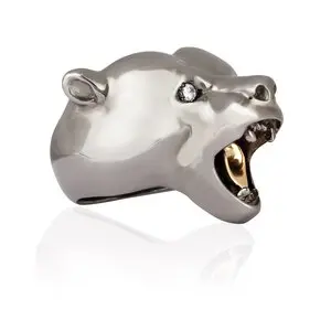 STRANGE FRUIT Bear Ring Black Rhodium - Silver
