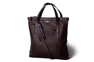 HARBER LONDON Leather Tote Bag Caoba - Brown