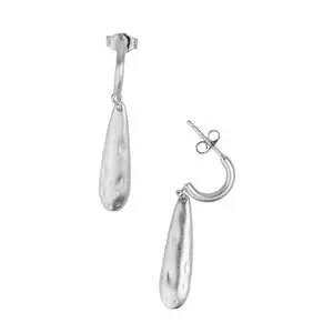ZYNNIA COLLECTIVE Everyday Teardrop Dangles - Silver