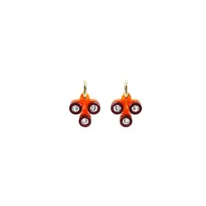 GISSA BICALHO Acrylic Handmade Earring Araci Orange