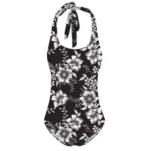ALOHA FROM DEER Dark Flowers Swimsuit - Black
