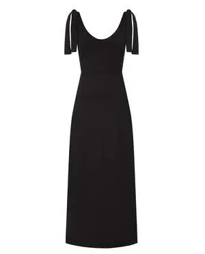 SOPHIE CAMERON DAVIES Lace Back Cotton Maxi Dress - Black