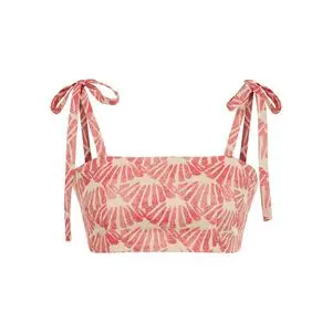 LILAMIE Palermo Bustier Summer Crop Top - Red