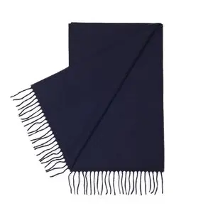 HEGARTY Navy Lambswool Scarf - Blue