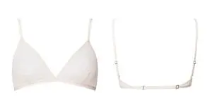 BOTT LINGERIE Wireless Lace Triangle Bra La First Ros - White
