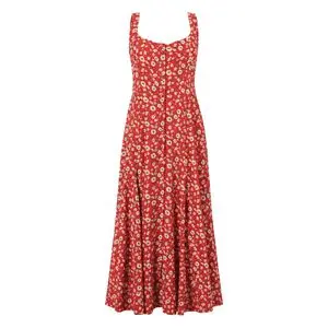 ROSE & NANCY Philippa Floral Print Midi Dress