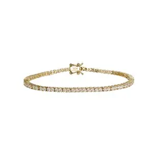 KIERA Lab-grown Diamond Round Tennis Bracelet - Yellow