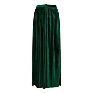 BOUTIQUE KAOTIQUE Loose High Waisted Velvet Trousers - Green