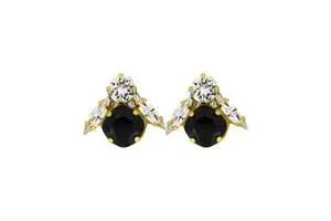 VICKISARGE The Big Bee Earrings In Gold Clip - Black