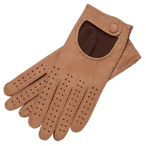 1861 GLOVE MANUFACTORY Monza Deerskin Driving Gloves In Coco - Brown