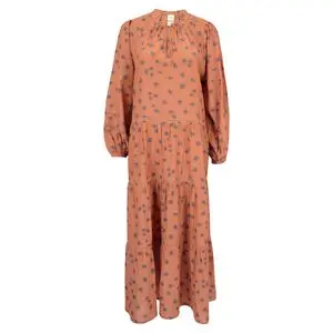EM & SHI Cinnamon Daisy Tiered Dress - Brown